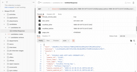 Testing Merge's Unified API via Postman